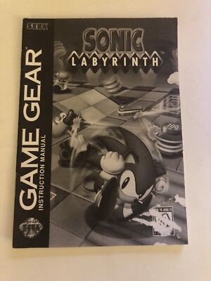 Sonic Labyrinth Sega Game Gear Manual Only Original Authentic VG ...