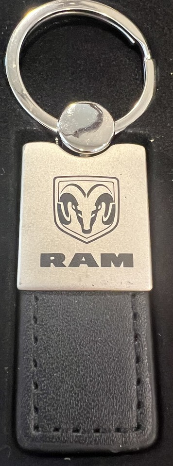 DODGE RAM Black Leather & Metal Keychain Licensed Product NEW IN BOX | eBay