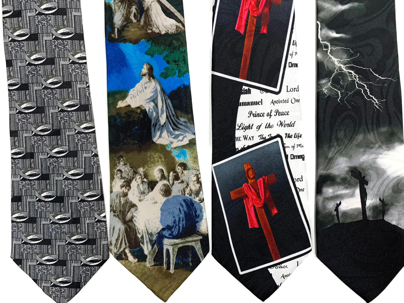 Steven Harris Pack Of 4 Christian Neckties Jesus Religious Neck Ties | eBay