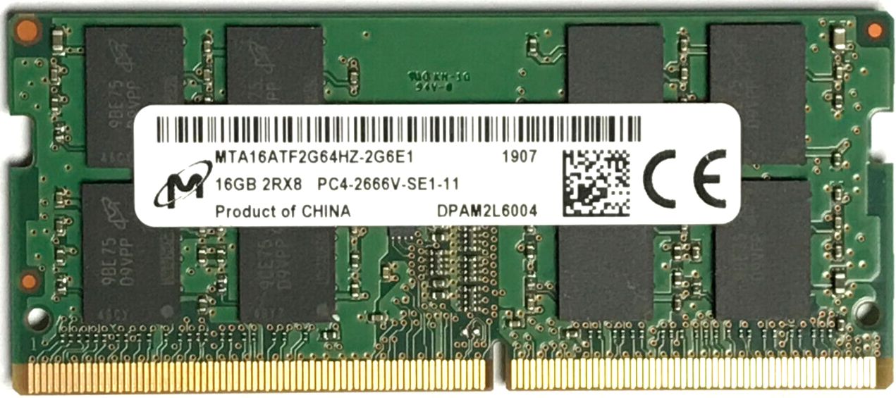 Micron 16GB 2Rx8 PC4-2666V-SE1-11 DDR4 21300MHz SDRAM MTA16ATF2G64HZ ...