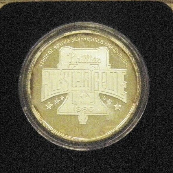 ALEX RODRIGUEZ MARINERS 999 SILVER ROUND ENVIROMINT 1996 ALL-STAR GAME ...