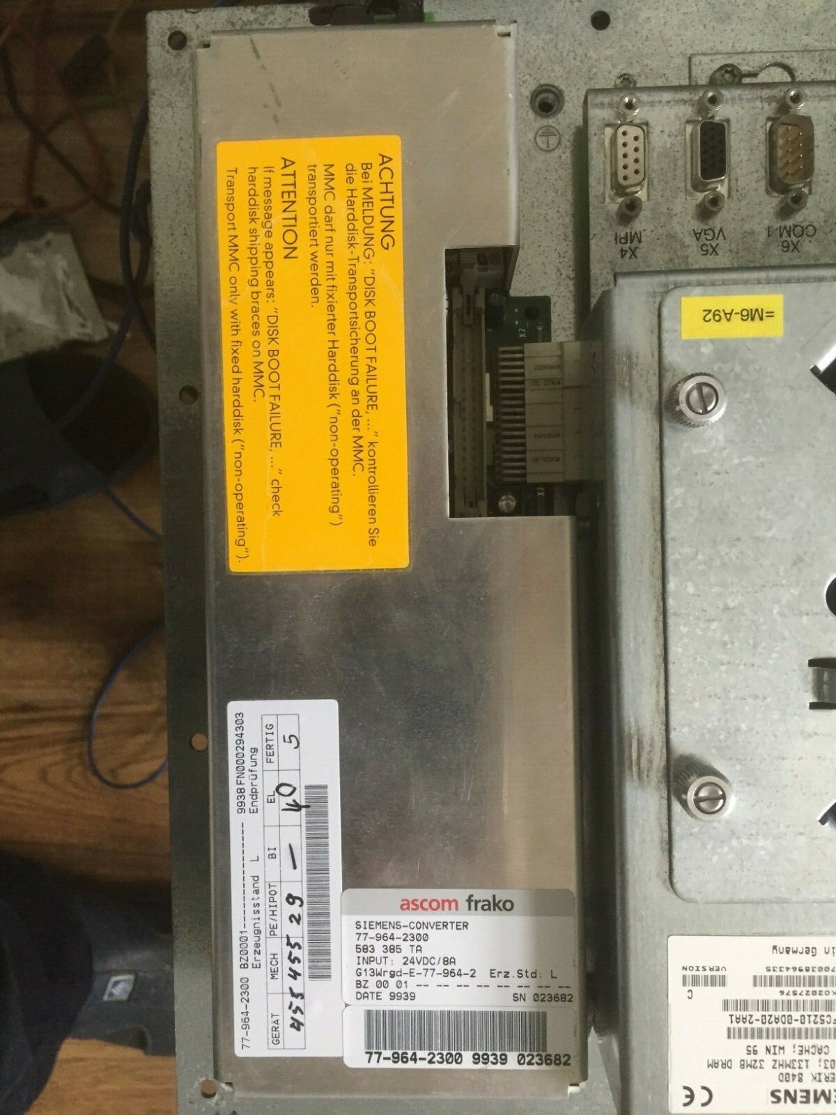 77-964-2300 Ascom Siemens Power Supply for MMC103, 840D/810D 6FC5247 ...