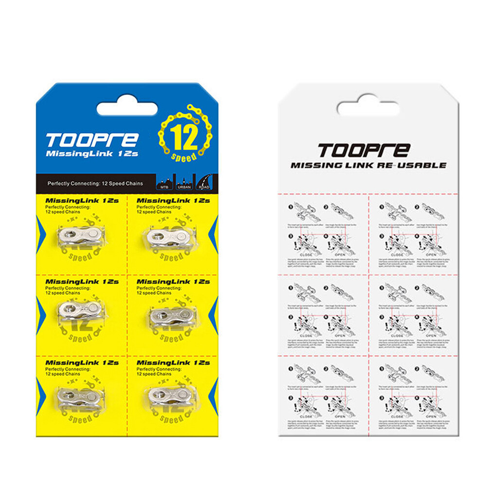 6 Pairs Bicycle Chain Link Connector Mtb Road Bike Quick Master Links