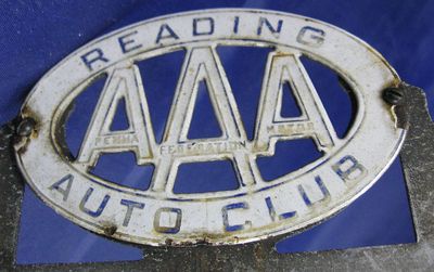 Vintage Porcelain License Plate AAA PA Federation Motor Auto Club ...