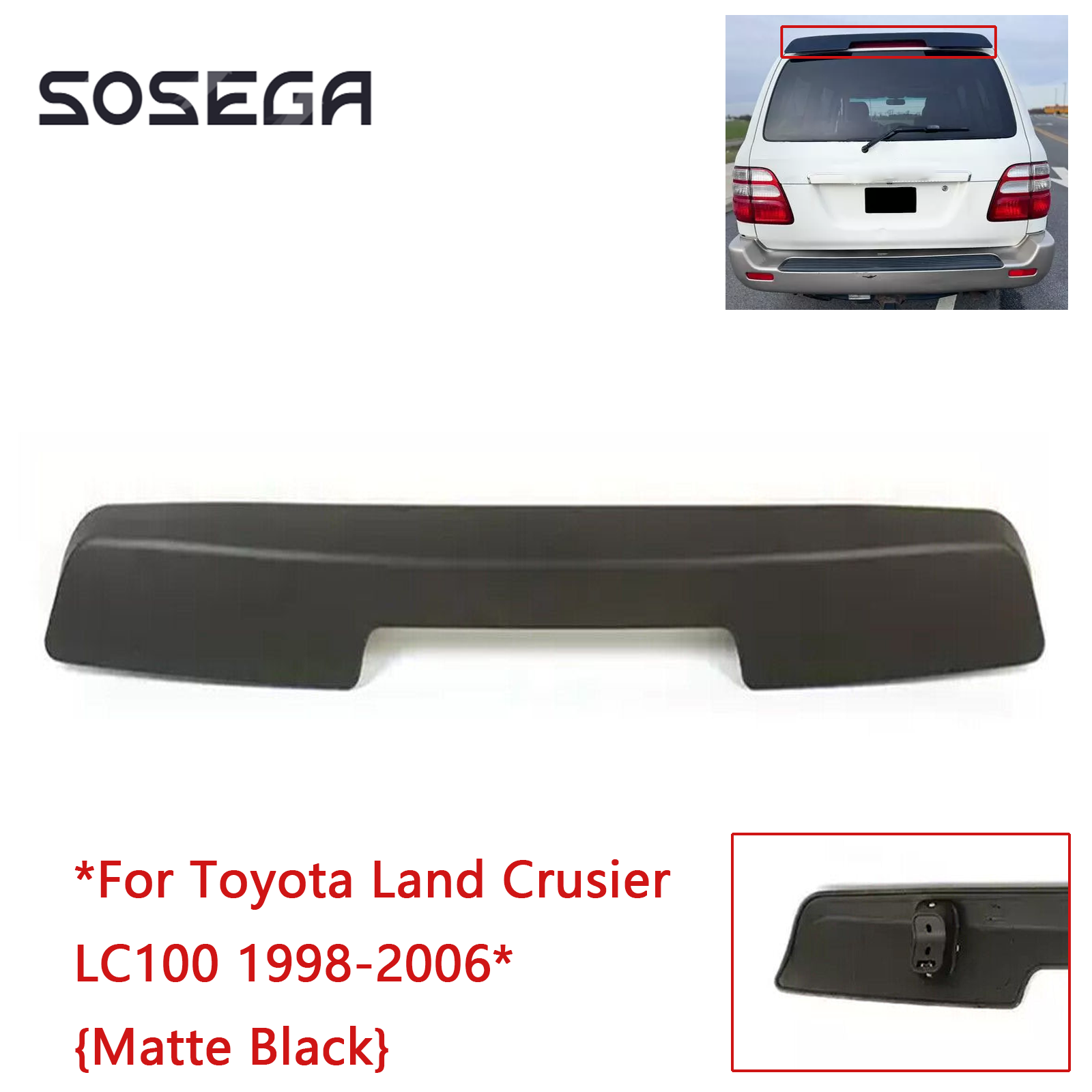 Fit For Toyota Land Crusier LC100 1998-2006 Rear Side Wing Rear Roof ...
