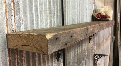 Floating Shelf, Solid Pine 2x6 Wood Fireplace Mantel, Wall Mount Rustic ...