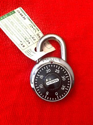 Vintage *NEW* Master Lock 1525 Padlock Combination Lock With Code Paper ...
