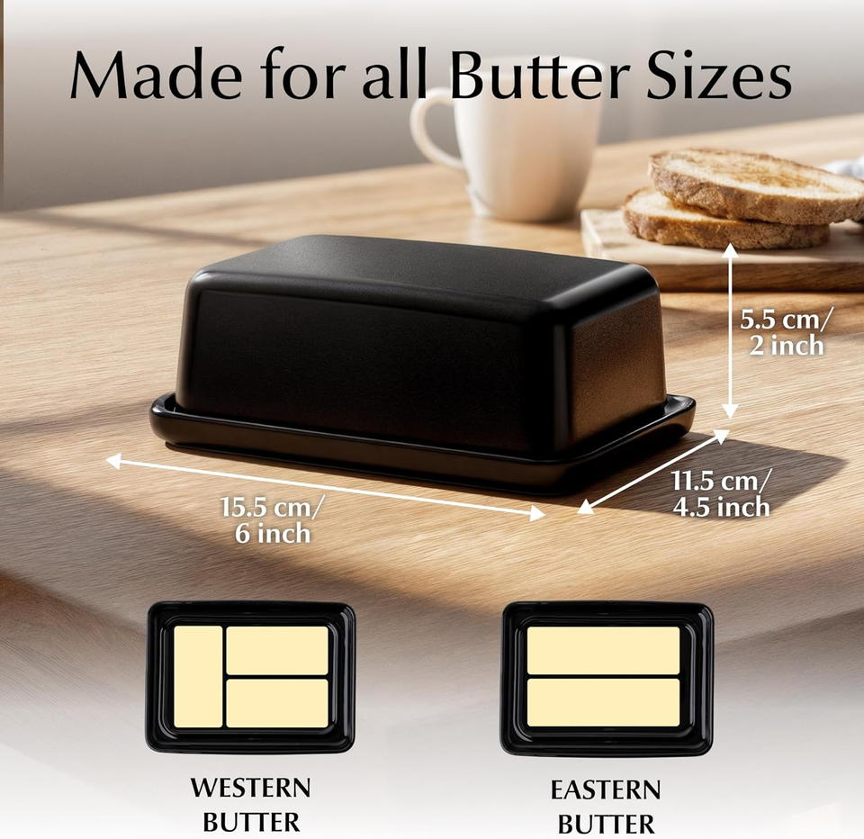 - Butter Dish with Lid (620 Ml) Ceramic Butter Bell / Large Butter ...