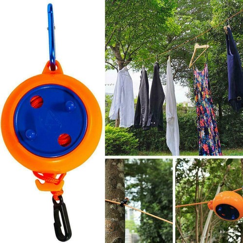 8M PUNCH-FREE OUTDOOR RETRACTABLE WASHING LINE CLOTHES REEL LINE Lot N7 ...