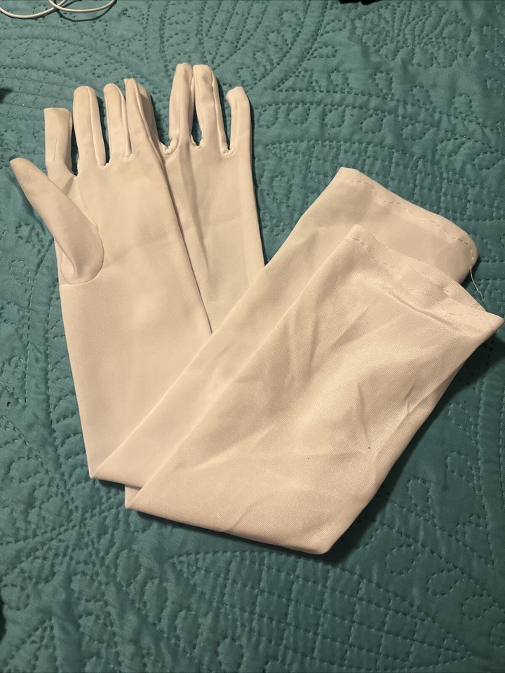 Long White Gloves Satin Over the Elbow Prom Wedding Bridal Party Formal ...