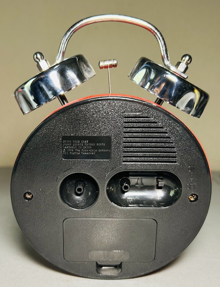 Vintage Coca-Cola Retro Alarm Clock Red Chrome Metal Case Glass Lens ...