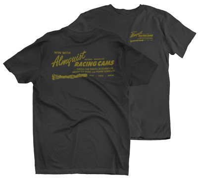 ALMQUIST RACING CAMS BLACK T-SHIRT TEE SPEED EQUIPMENT ISKY CROWER CLAY ...