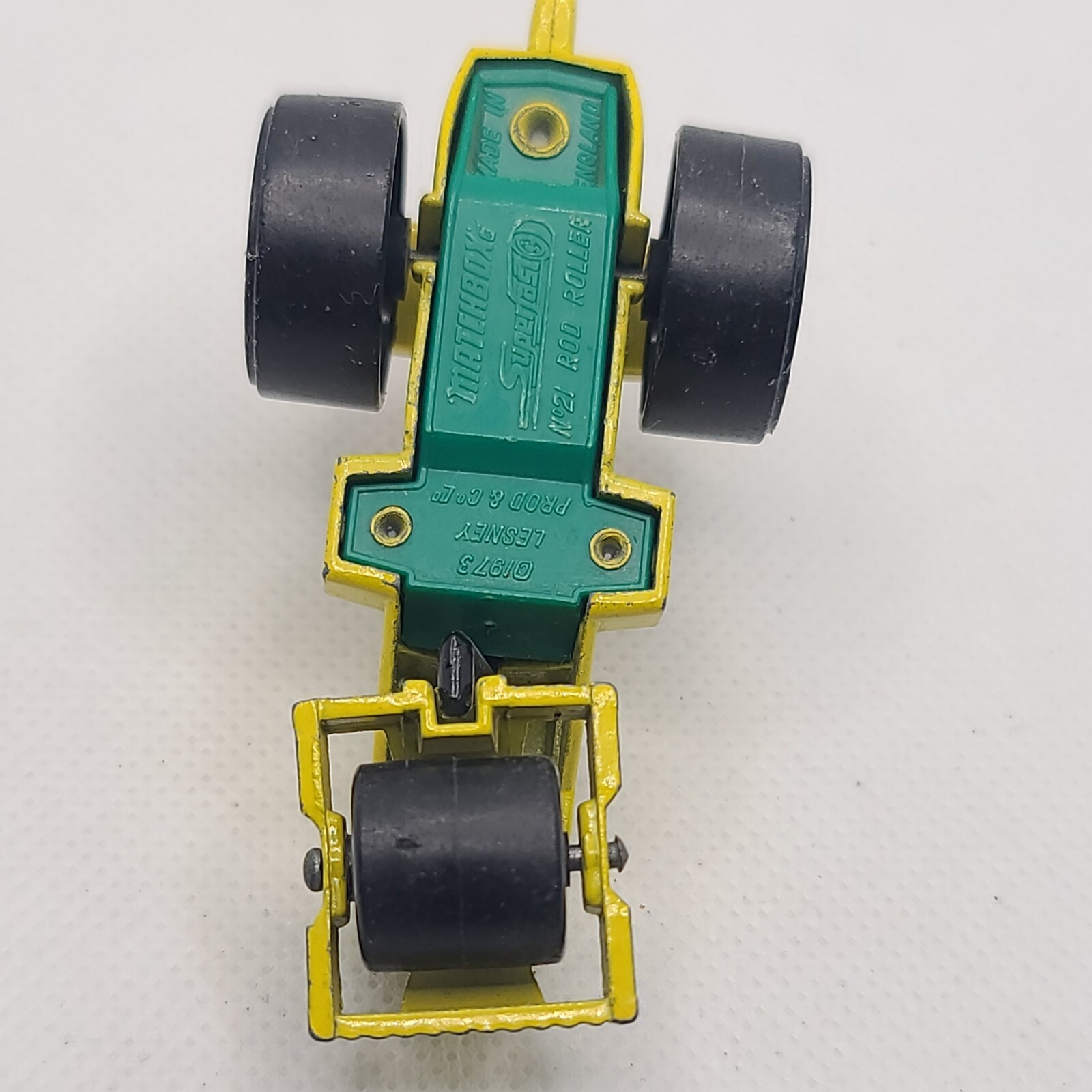 1973 Lesney Matchbox Superfast #21 Rod Roller Yellow Steamroller ...