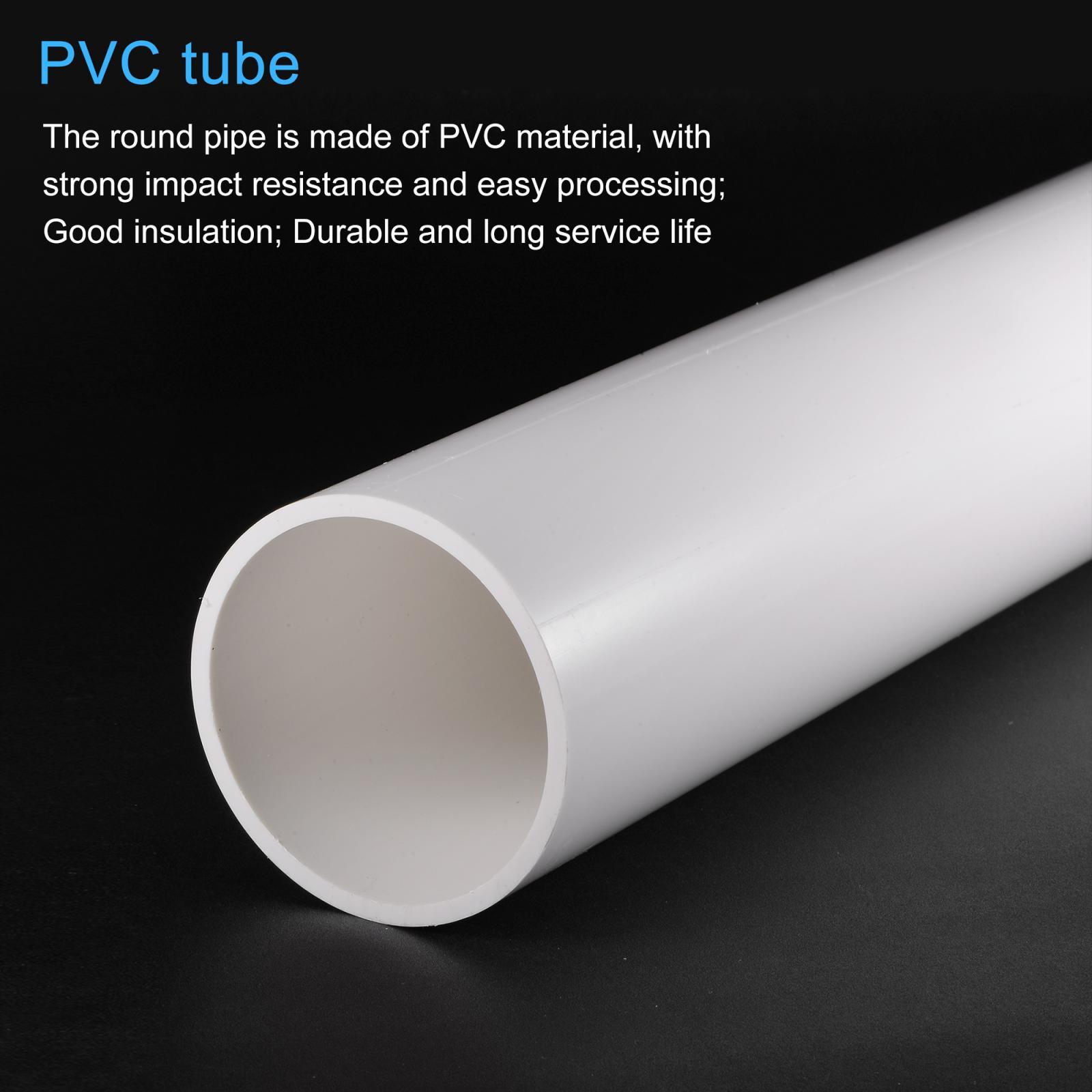 PVC Rigid Round Pipe 67.8mm ID 75mm OD 0.35m White High Impact | eBay UK