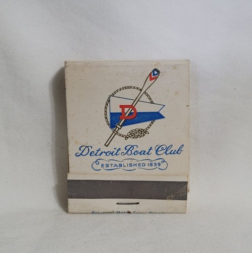 Vintage Detroit Boat Yacht Club Michigan Matchbook Advertising Matches ...