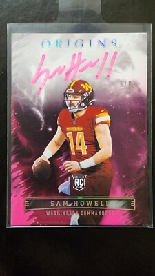 Sam Howell 2022 Panini Origins Pink Autograph Rookie Auto RC #6/8 | eBay