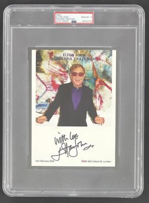 Elton John Signed Autograph PSA/DNA Jumbo Slabbed Encapsulated Photo ...