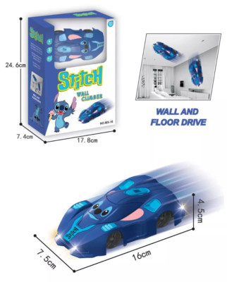 Stitch Wall Climbing Stunt Car Remote Control RC Climber Floor Racing ...
