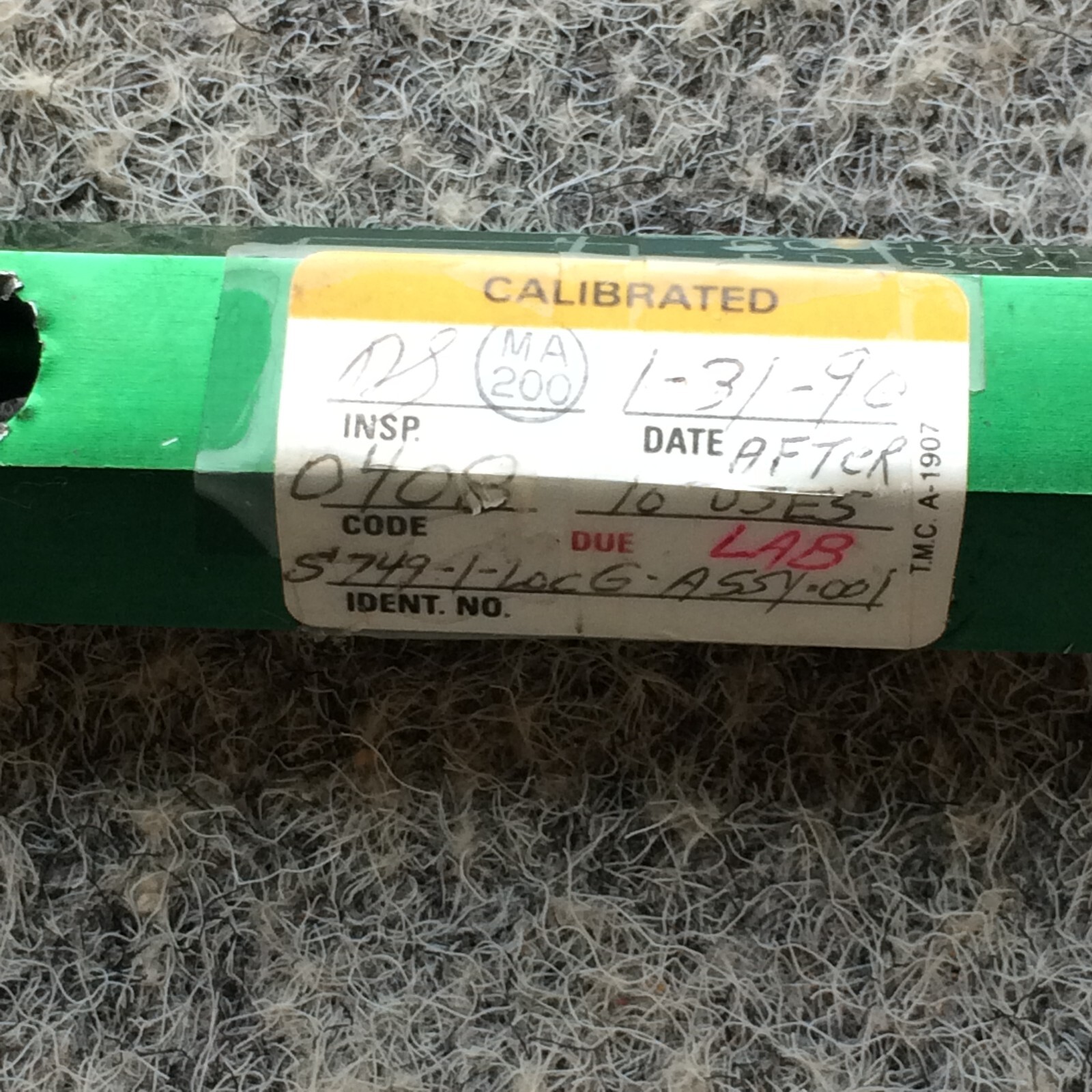 OSBORN 1.000-12UNF-2A THREAD pipe PLUG GAGE GO PD.9438 NOGO PD.9441 1 ...