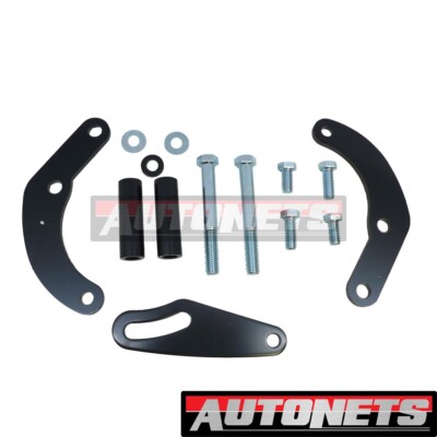 BBC Black SWP Power Steering Pump Bracket Kit Saginaw GM Big Block ...