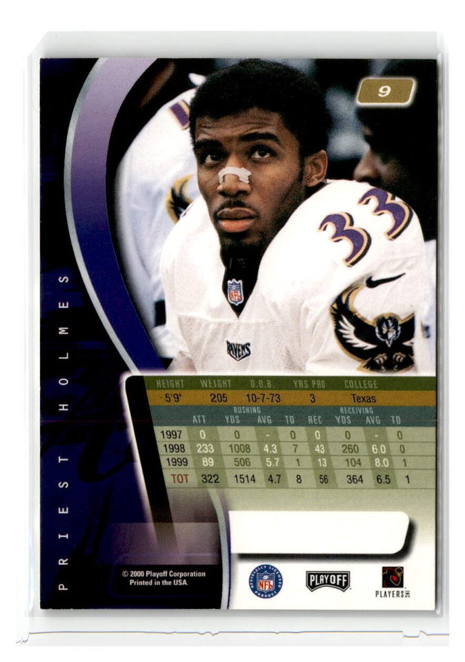 2000 Playoff Absolute - #9 - Priest Holmes - Baltimore Ravens | eBay