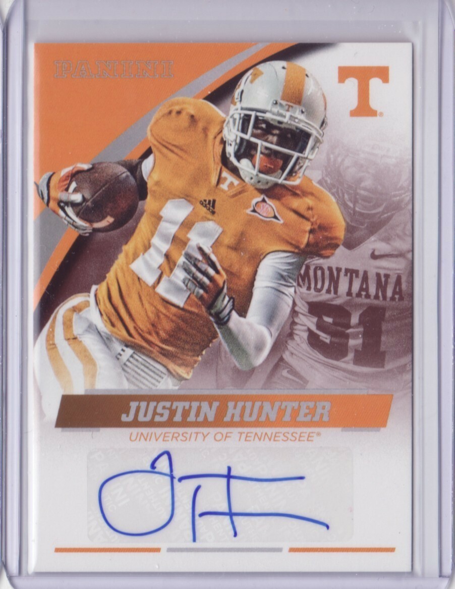2016 Panini Collegiate Tennessee Autograph Justin Hunter Auto - Flat S ...