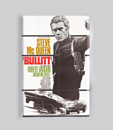 BULLITT (1968) - 2" x 3" MOVIE POSTER MAGNET (60s action Steve McQueen ...