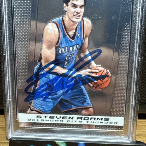 2013/14 Panini Prizm Steven Adams Signed RC Card Auto PSA/DNA Rookie ...