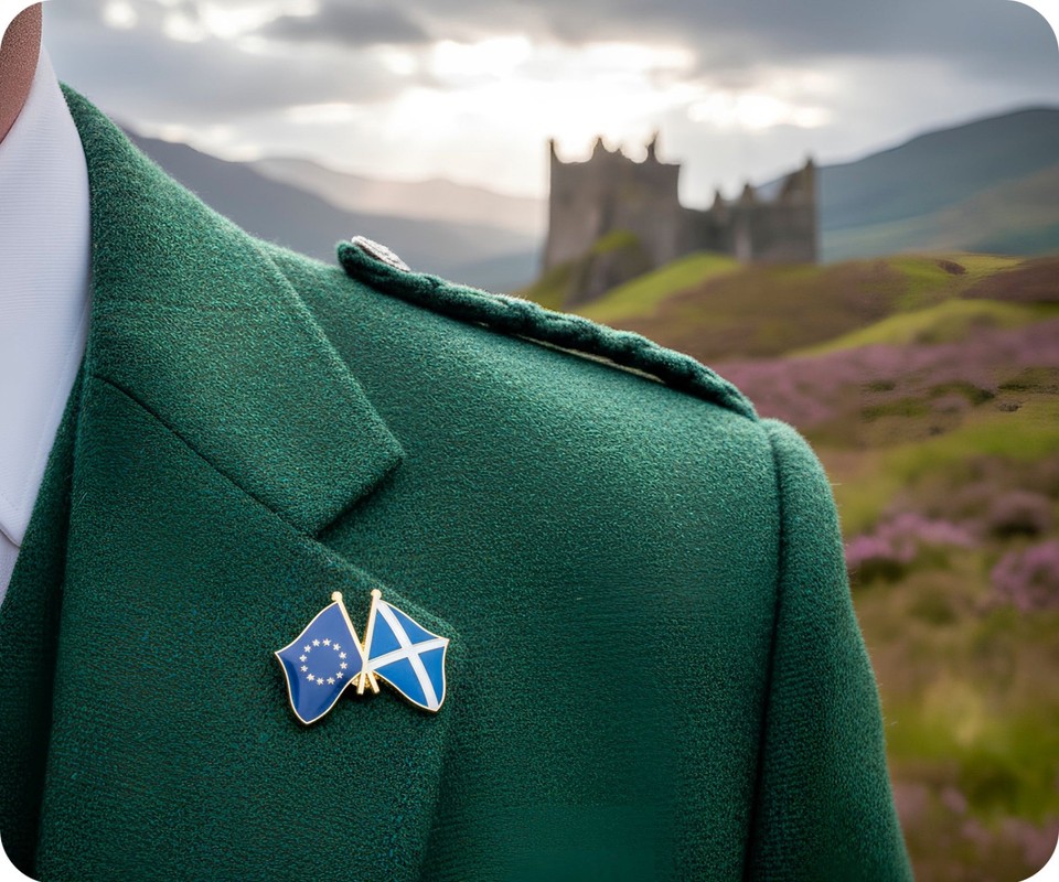 3 X Scotland Saltire & European Union EU Friendship UK Union Jack Flag ...