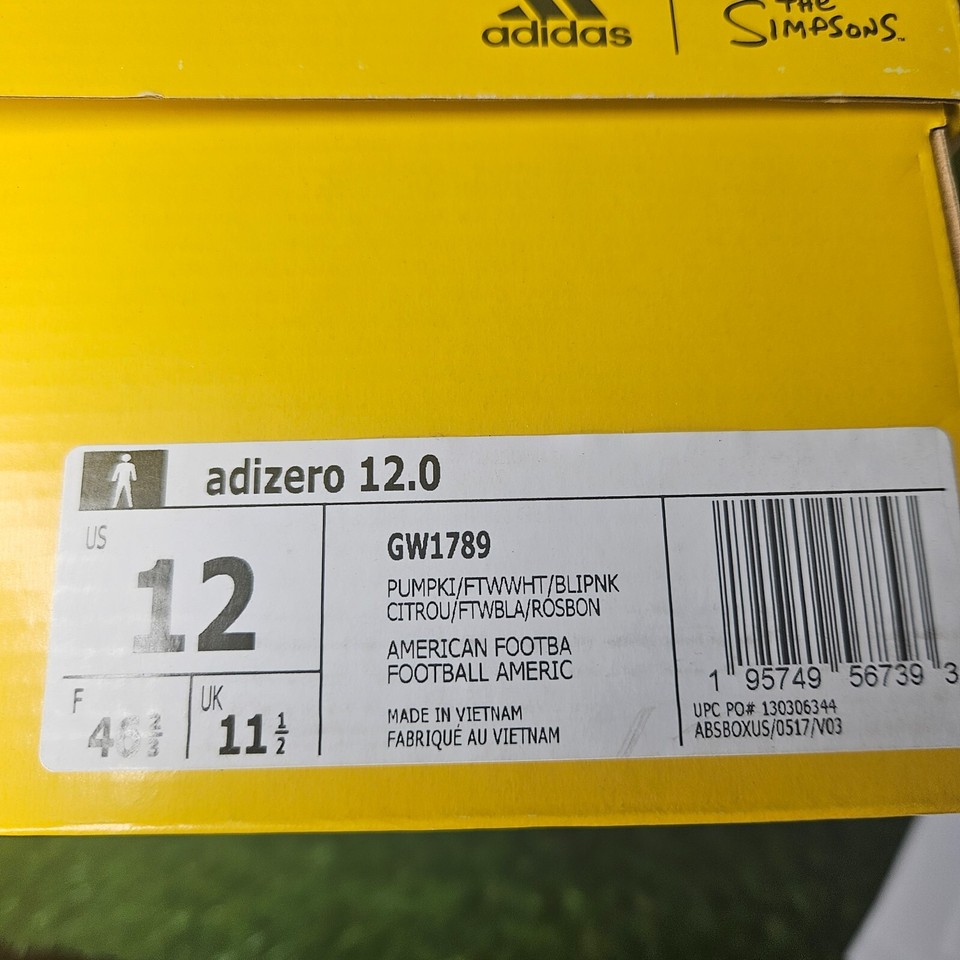Adidas Adizero Football Cleats Simpsons Donut New Mens Sizes 9.5-12.5 ...