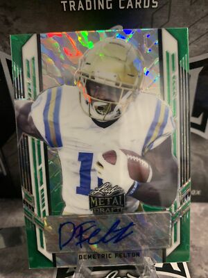 2021 Leaf Metal Draft Demetric Felton Green Marble /10 #PA-DF2 | eBay