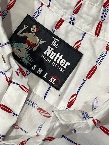 Chubbies The Nutter Hawaiian USA American Red White Blue Surfboard XL ...