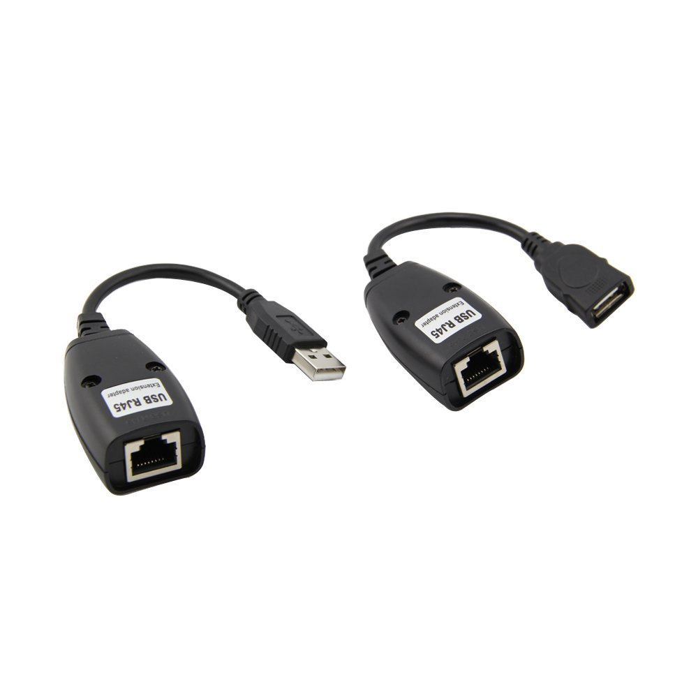 RJ45 Cat Cable Extension Cable USB 2.0 Extender over RJ45 Cat5 Cat 5E ...