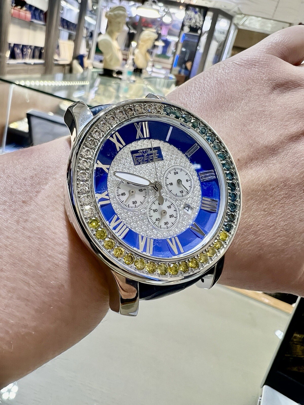 Blue Freeze Diamond Watch | eBay