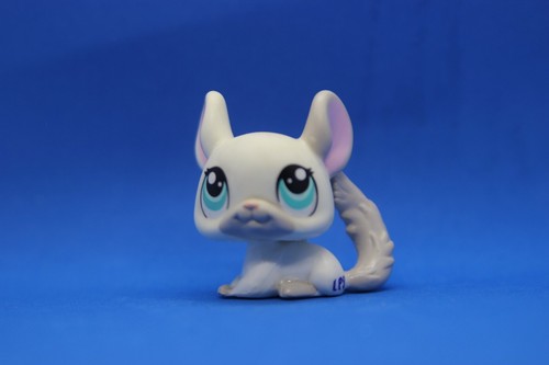 Littlest Pet Shop LPS #1401 White & Grey Chinchilla With Blue Eyes ...