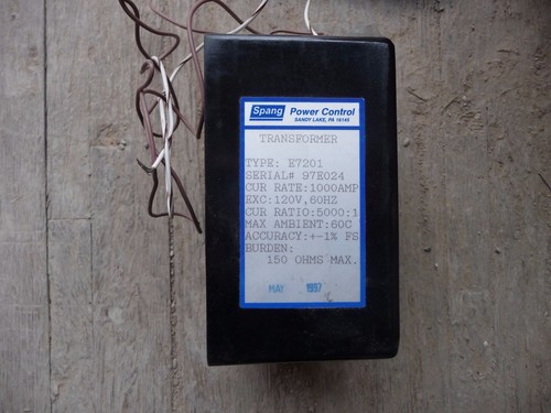 SPANG POWER ELECTRONICS TRANSFORMER 120V E7201 | eBay