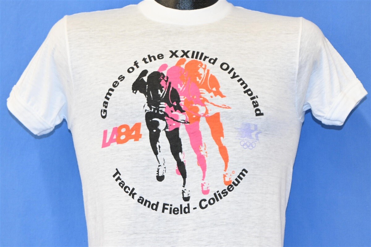 vtg 80s LA84 OLYMPIC GAMES LOS ANGELES TRACK & FIELD vtg 80s LA84 OLYMPIC GAMES LOS ANGELES TRACK & FIELD