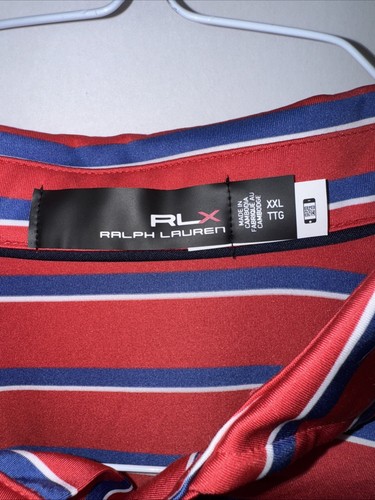 RLX Ralph Lauren Men's 122nd US Open Polo Shirt Large Short Sleeves Red ...
