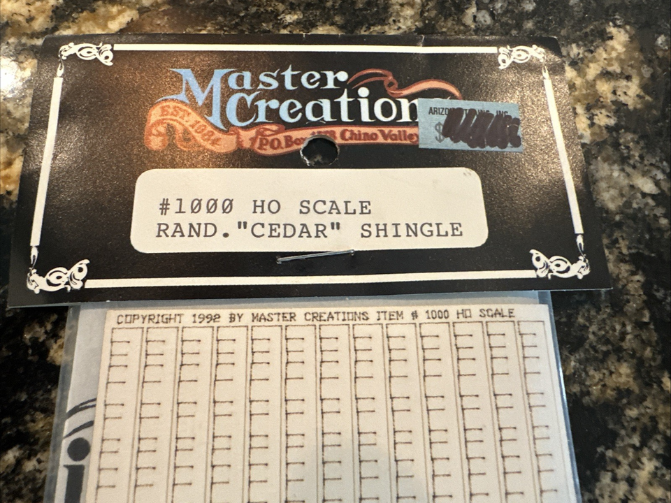 Master Creations HO Scale #1000 Random Cedar Shingles 1:87 NIP | eBay