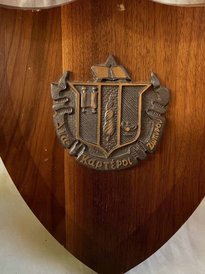 Vintage 1956 Delta Zeta Sorority Wooden Shield Plaque University of ...