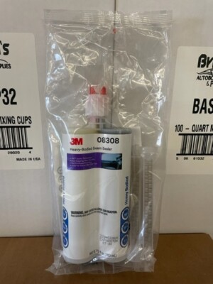 3M Heavy-Bodied Seam Sealer, 08308, Self-Mixing, Automotive Epoxy, 200 ...