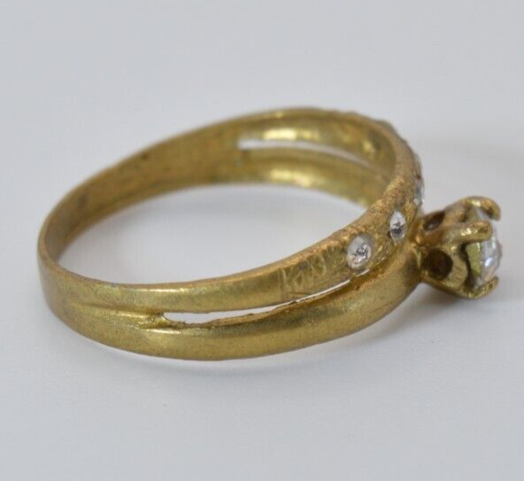 RARE ANCIENT BRONZE AUTHENTIC WHITE STONE ROMAN RING ARTIFACT VERY ...