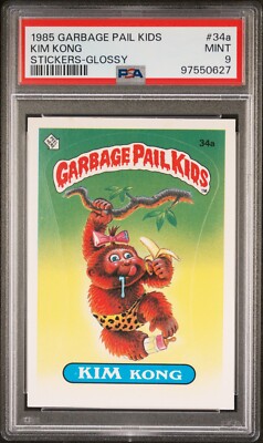 1985 Topps OS1 Garbage Pail Kids Series 1 OS1 KIM KONG 34a GLOSSY PSA 9 ...
