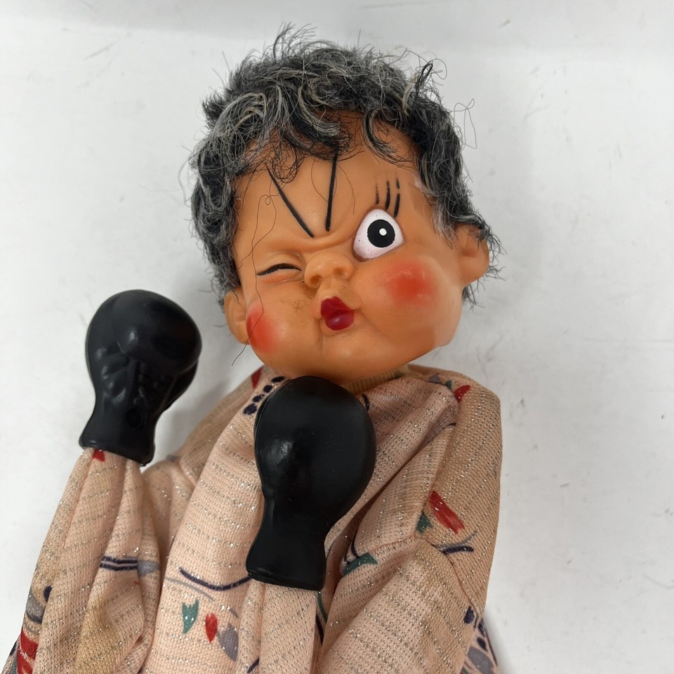 VINTAGE RARE 70's Solpa Greek Punching Puppet Doll Boxer | eBay
