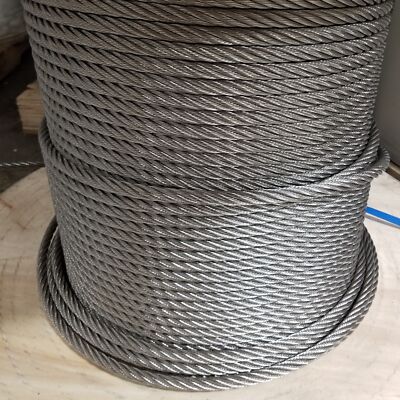 1/2" Stainless Steel Wire Rope Cable 6x19 IWRC Type 304 (400 Feet) | eBay