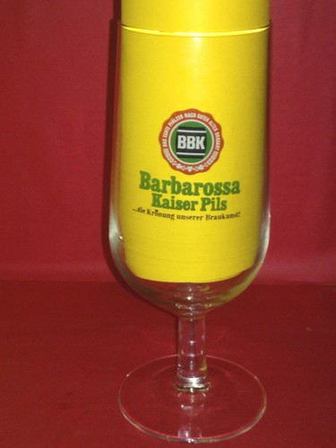Barbarossa Kaiser Pilsner Stemmed Beer Glass BBK Glass[6.5"Tall~1970 ...
