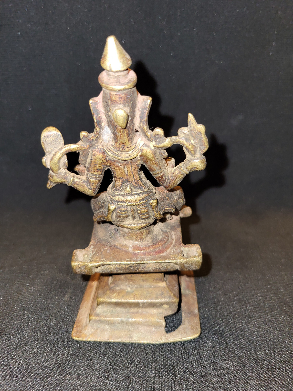 ANTIQUE TRADITIONAL INDIAN BRONZE STATUE GODDESS DURGA PARVATI ...