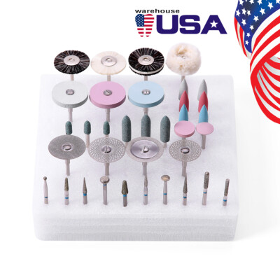 35PCS AZDENT Dental Lab Polishing Kit Ceramic Porcelain Grinding ...
