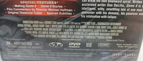 Game 6 (DVD, 2006) NEW, SEALED, Michael Keaton, Robert Downey Jr ...