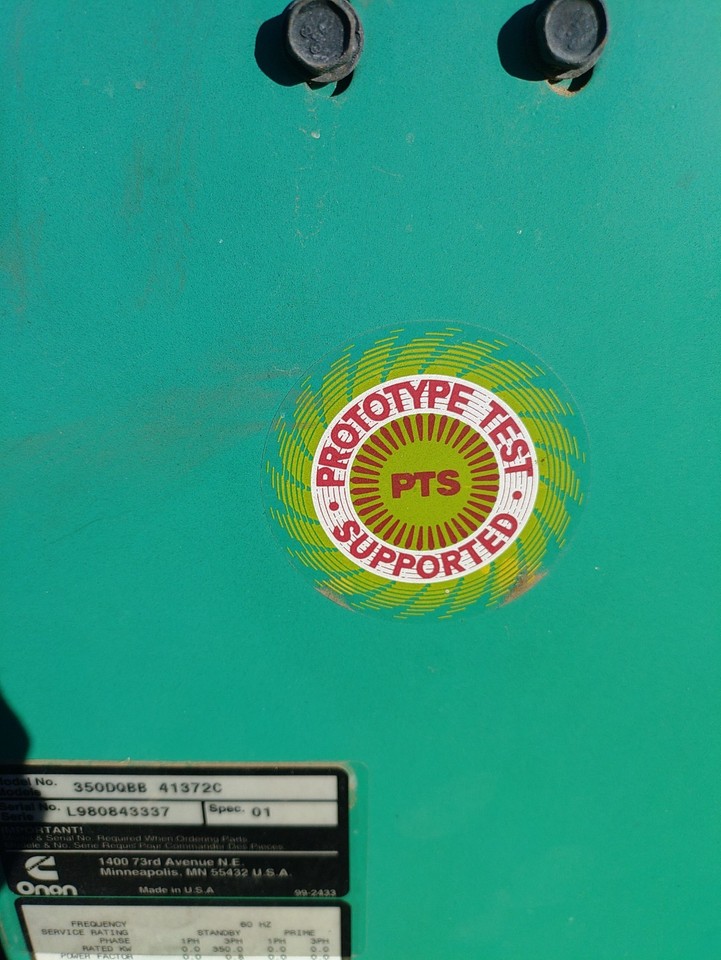 CUMMINS ONAN Generator Head With Control Panel 350 KW 350DQBB 41372c | eBay